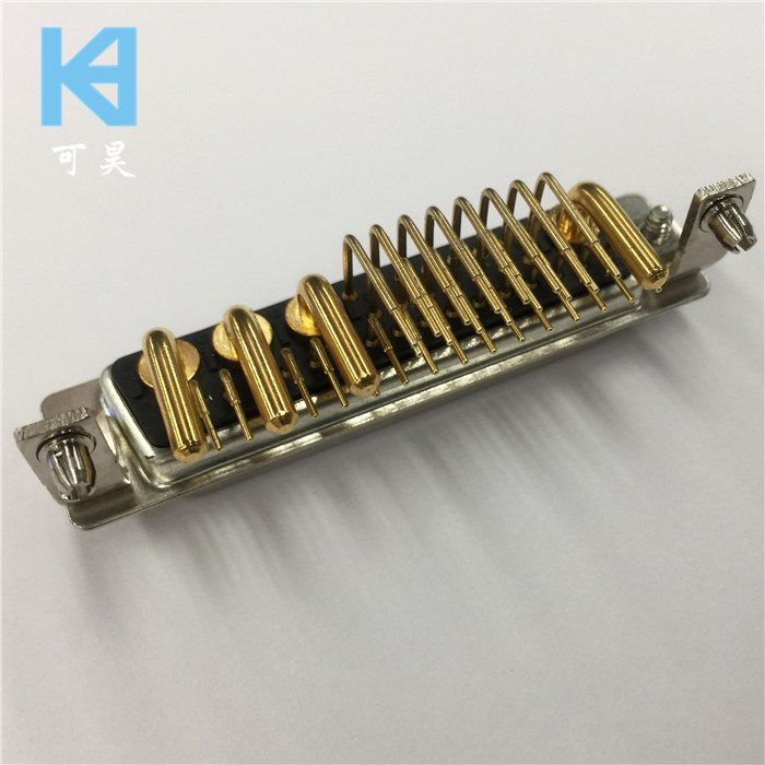 DB36W4弯脚母座 可昊品质车针镀金工业军工重载D-SUB矩形连接器