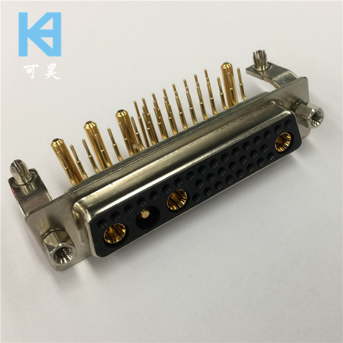DB36W4弯脚母座 可昊品质车针镀金工业军工重载D-SUB矩形连接器